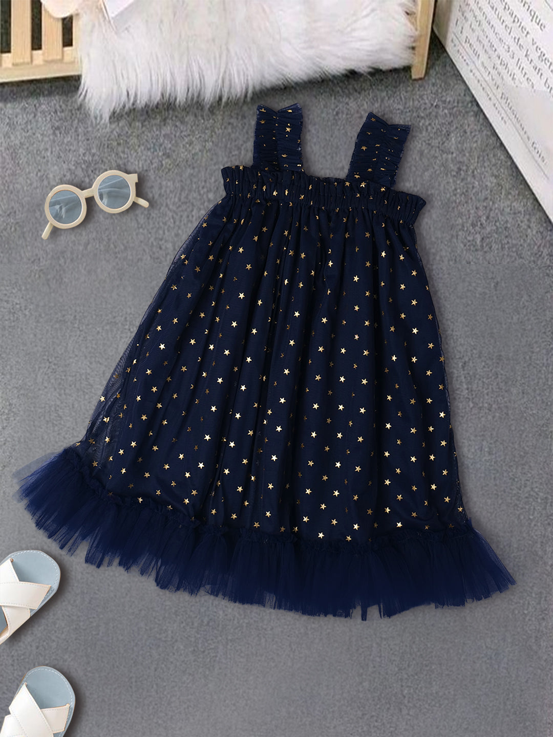 Buy Navy Color Net Dress Online @ WOMENSFASHIONFUN – Womensfashionfun